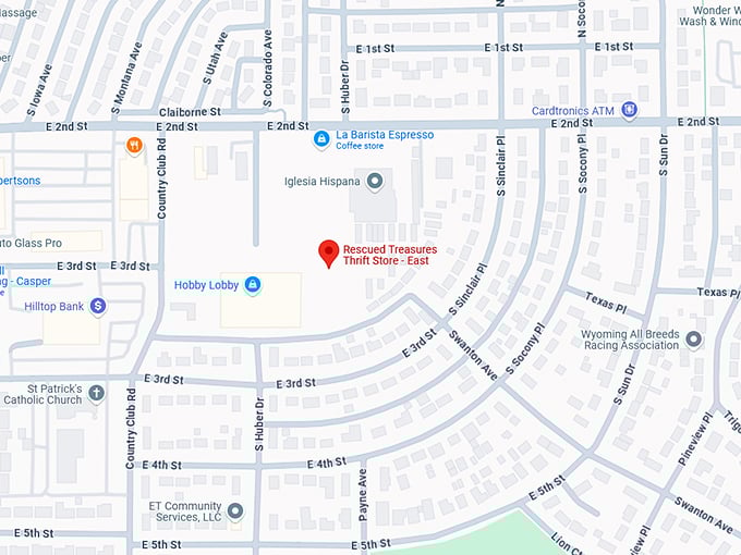 16. rescued treasures thrift store east map