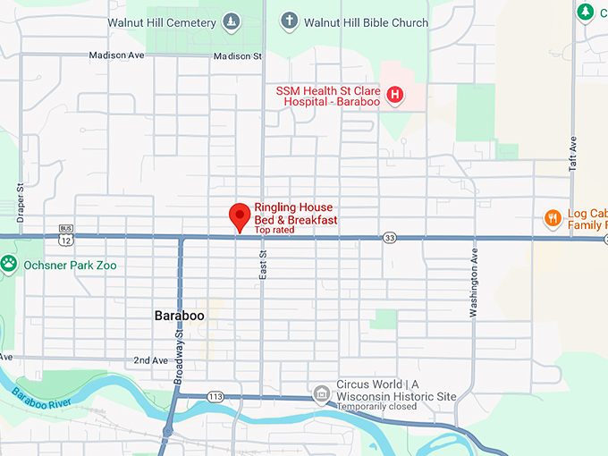 16. ringling house bed & breakfast map