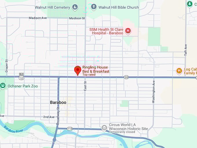 16. ringling house bed & breakfast map