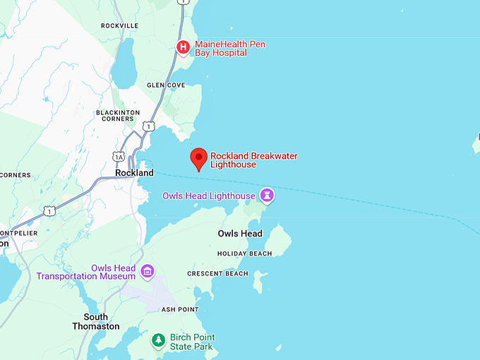 16. rockland breakwater lighthouse map