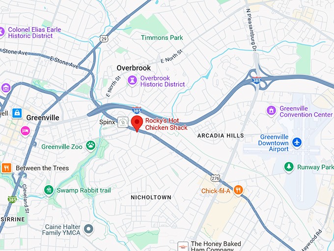 16. rocky's hot chicken shack map
