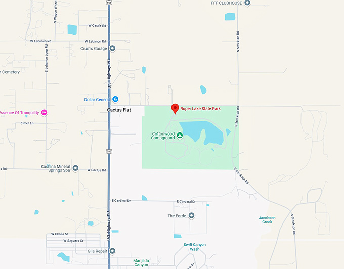 16. roper lake state park map