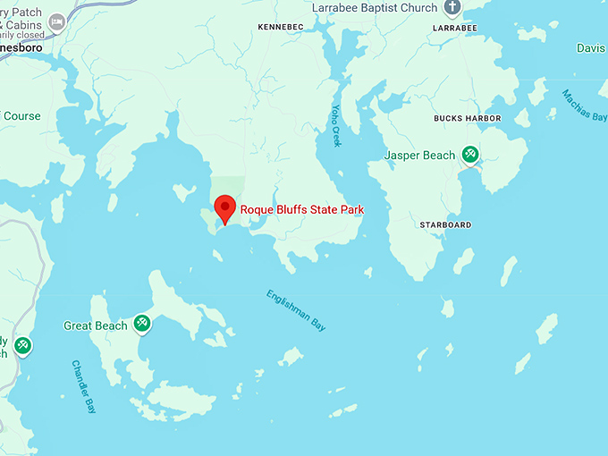 16. roque bluffs state park map
