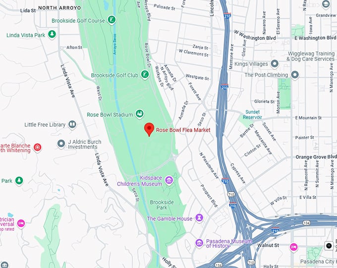 16. rose bowl flea market map