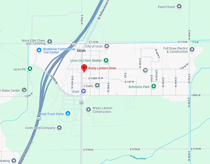 16. rusty lantern diner map