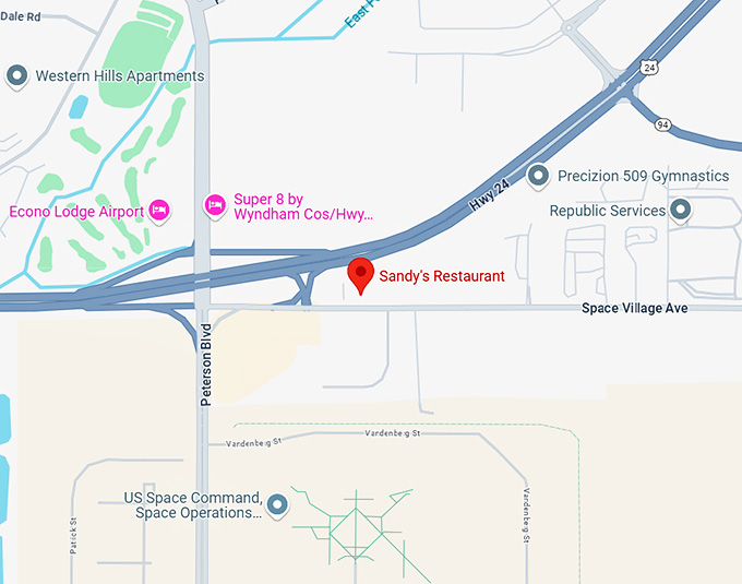 16. sandy's restaurant map