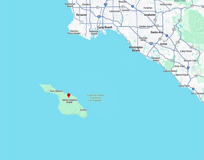 16. santa catalina island map