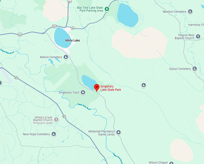 16. singletary lake state park map