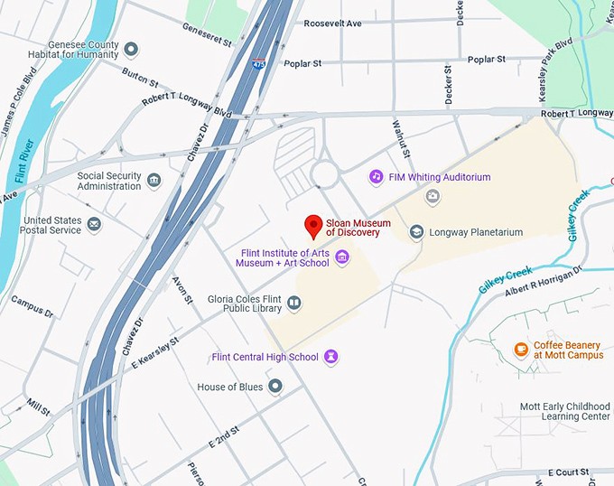 16. sloan museum of discovery map