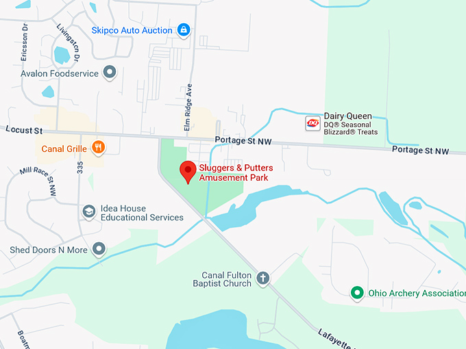 16. sluggers & putters amusement park map
