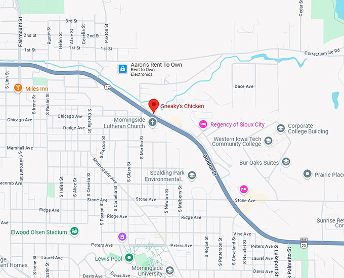 16. sneaky's chicken map