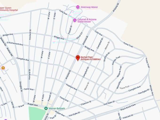 16. sorted past antiques & oddities map
