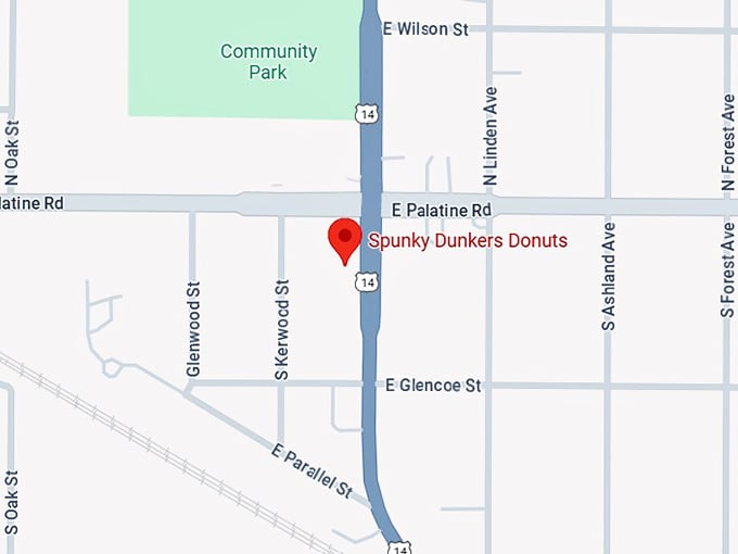 16. spunky dunkers donuts map