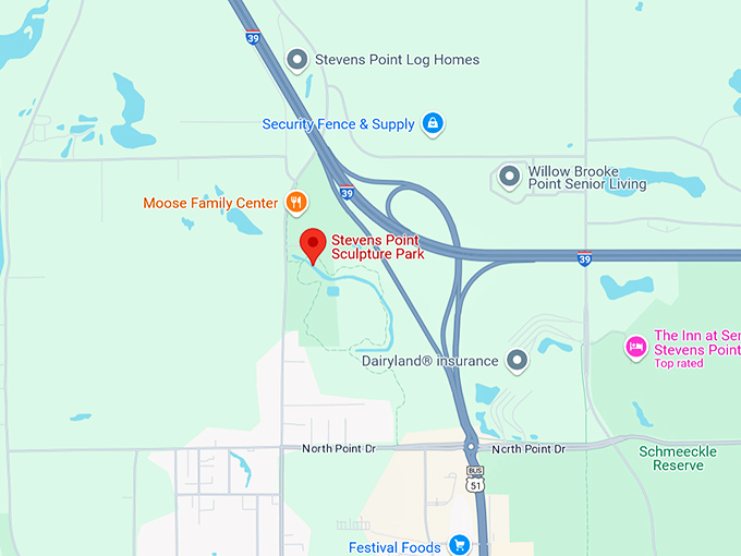 16. stevens point sculpture park map