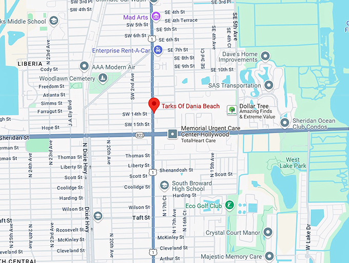 16. tarks of dania beach map