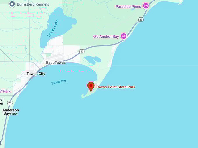 16. tawas point state park map