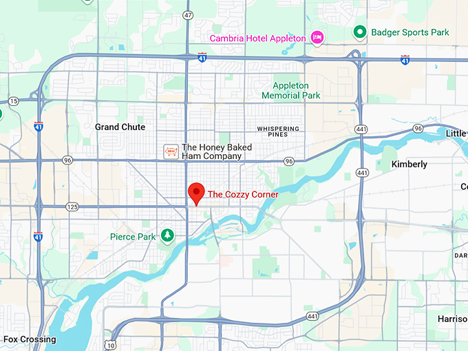 16. the cozzy corner map