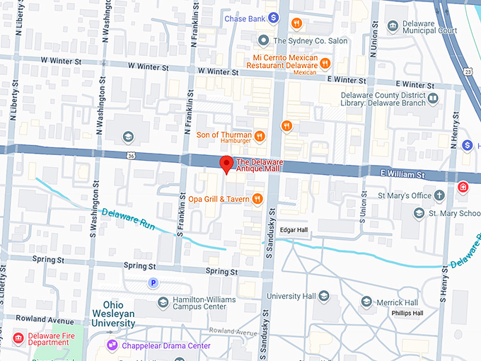 16. the delaware antique mall map