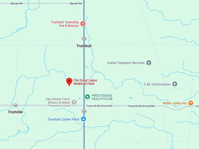 16. the great lakes medieval faire map