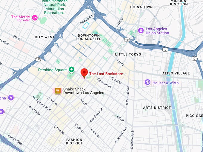 16. the last bookstore map