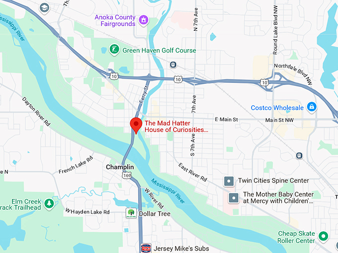 16. the mad hatter house of curiosities and tea parlour map