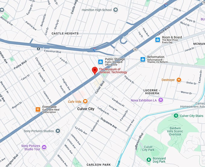 16. the museum of jurassic technology map