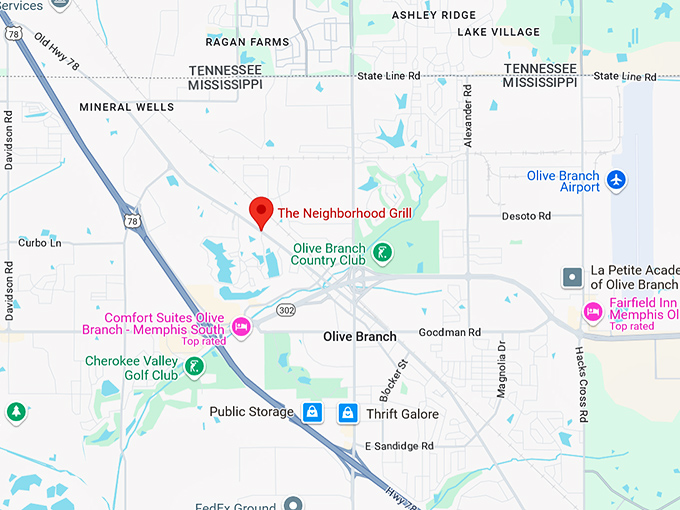 16. the neighborhood grill map