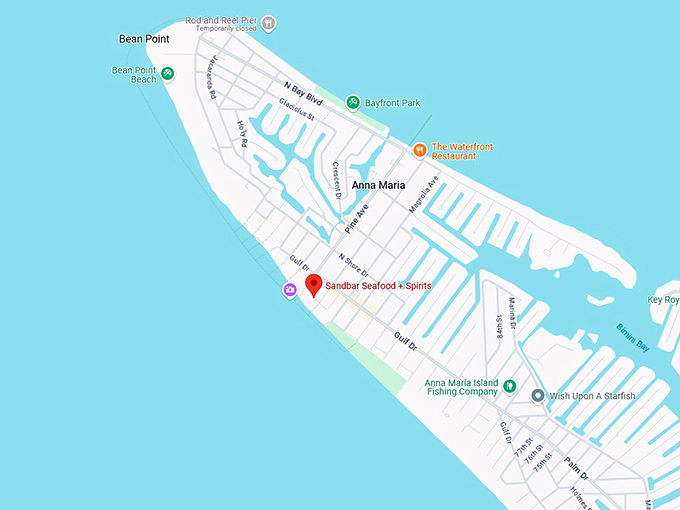 16. the sandbar restaurant map