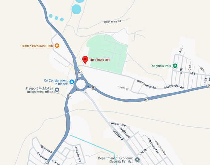 16. the shady dell map