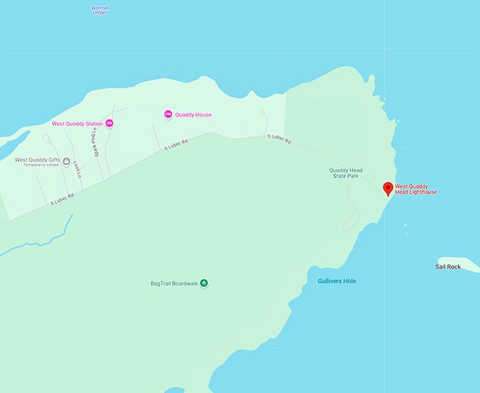 16. this candy striped lighthouse map