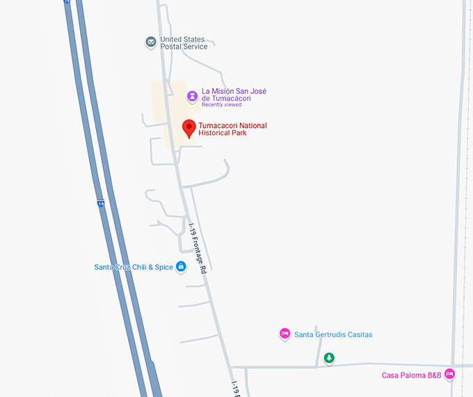 16. tumacacori national historical park map