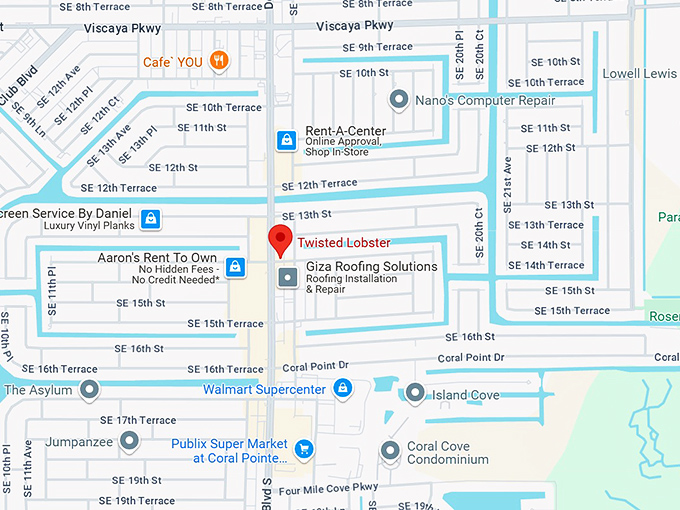 16. twisted lobster map