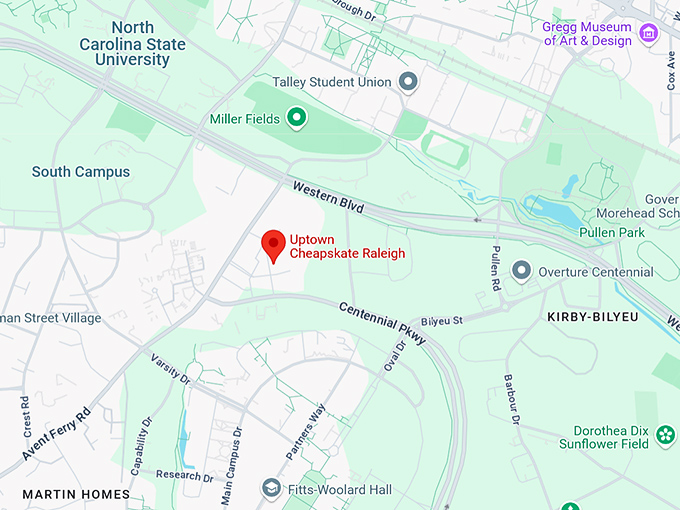 16. uptown cheapskate raleigh map