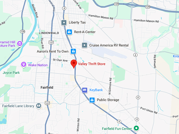 16. valley thrift store map