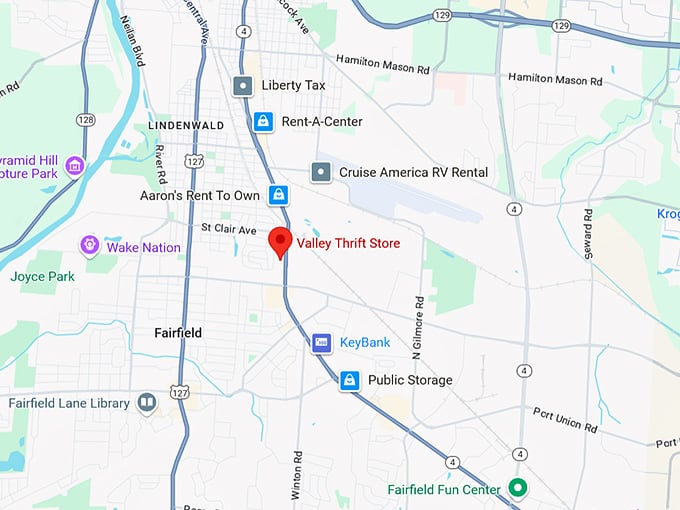 16. valley thrift store map