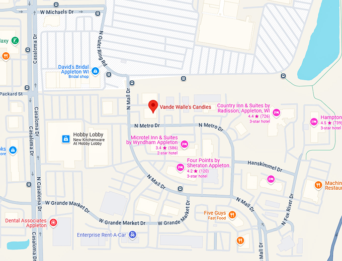 16. vande walle's candies map