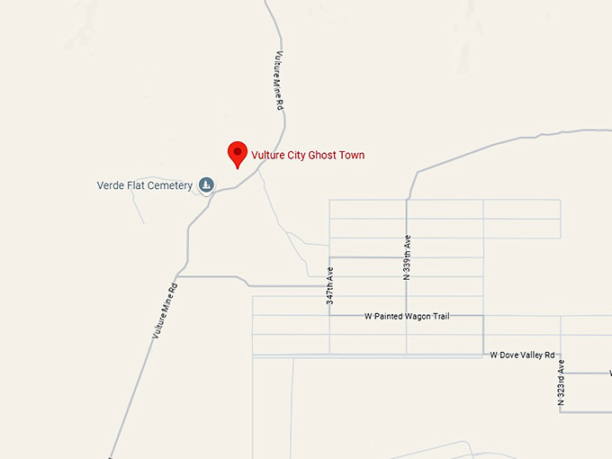 16. vulture city ghost town map