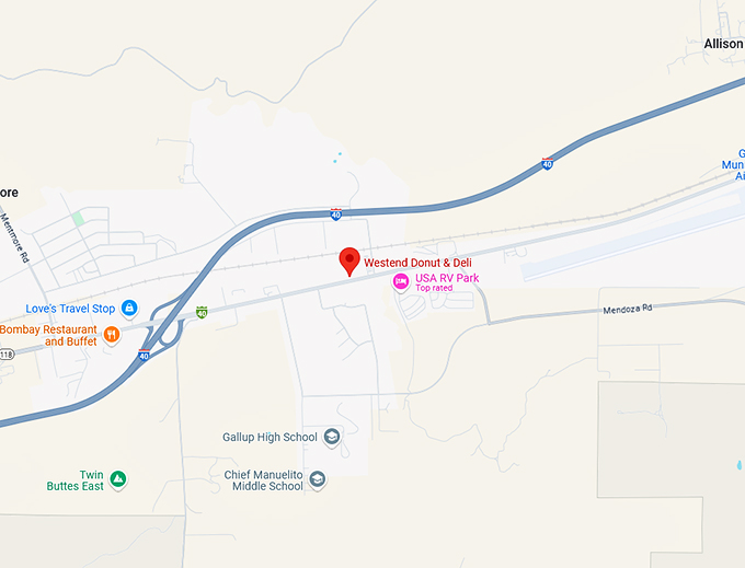 16. westend donut & deli map