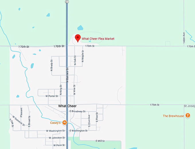 16. what cheer flea market map