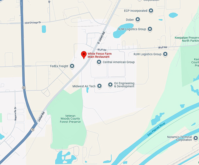 16. white fence farm main restaurant map