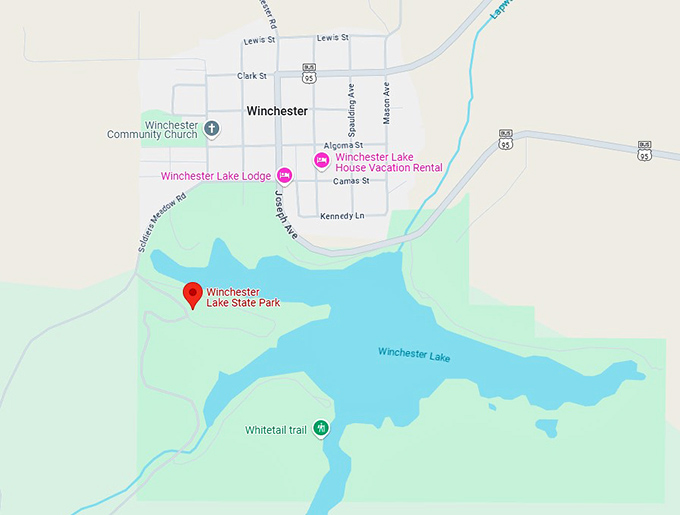 16. winchester lake state park map