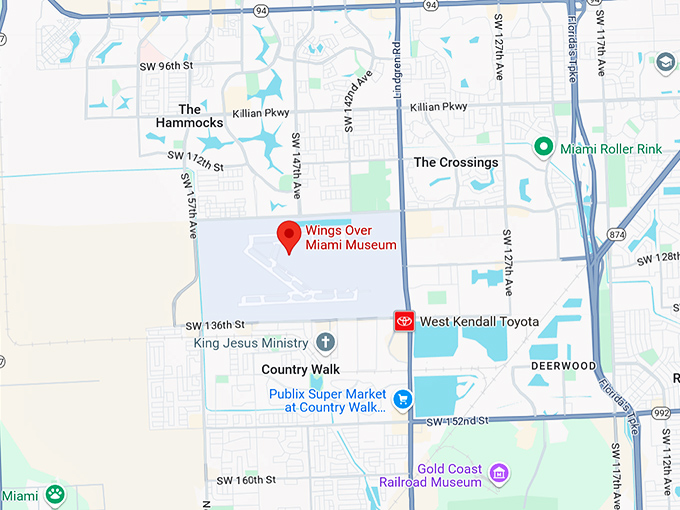 16. wings over miami museum map