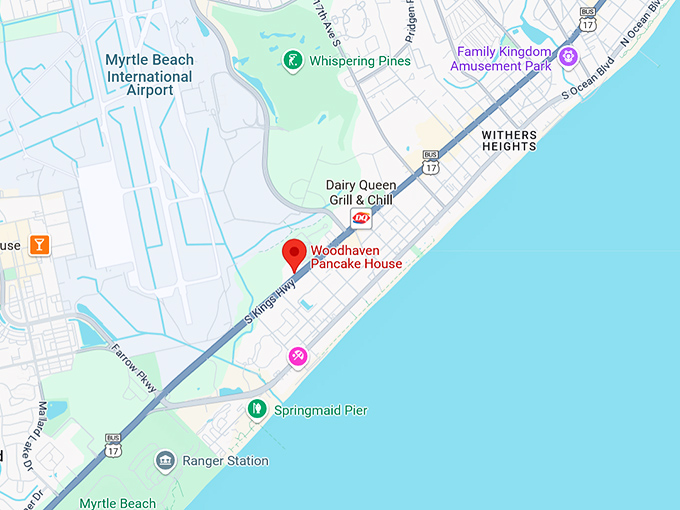 16. woodhaven pancake house map