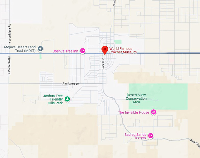 16. world famous crochet museum map