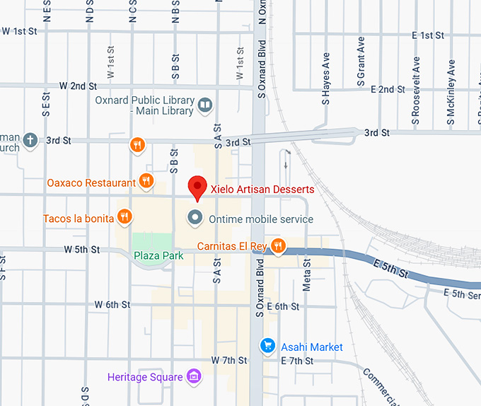 16. xielo artisan desserts map