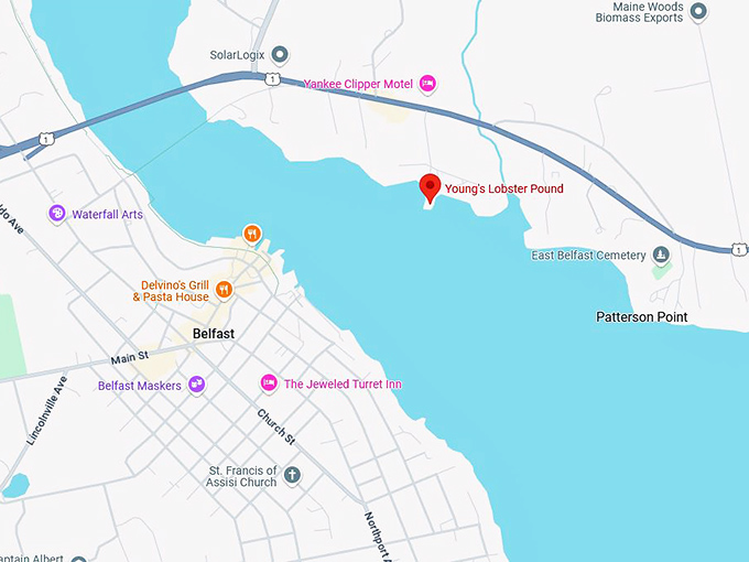 16. young's lobster pound map