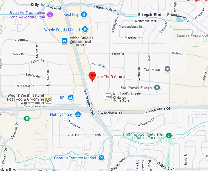 16. arc thrift stores map