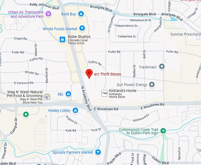 16. arc thrift stores map