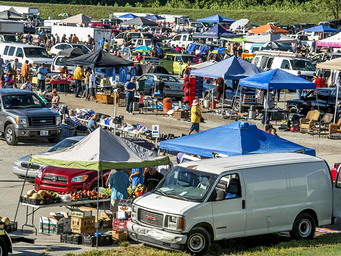 A sea of tents and treasures! Boulevard Swap 'n' Shop is like a real-life game of "I Spy" for grown-ups.