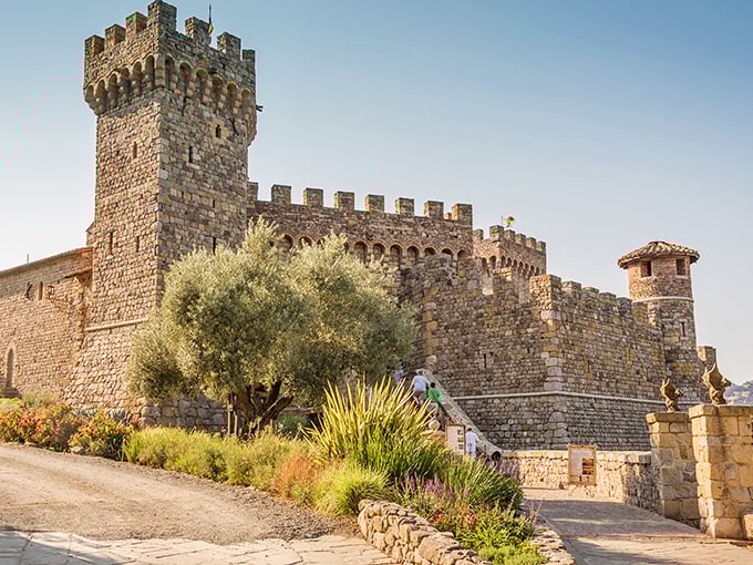 Castello di Amorosa: Where Napa meets Narnia! This Tuscan-style fortress is a wine lover's dream, complete with battlements and Cabernet.
